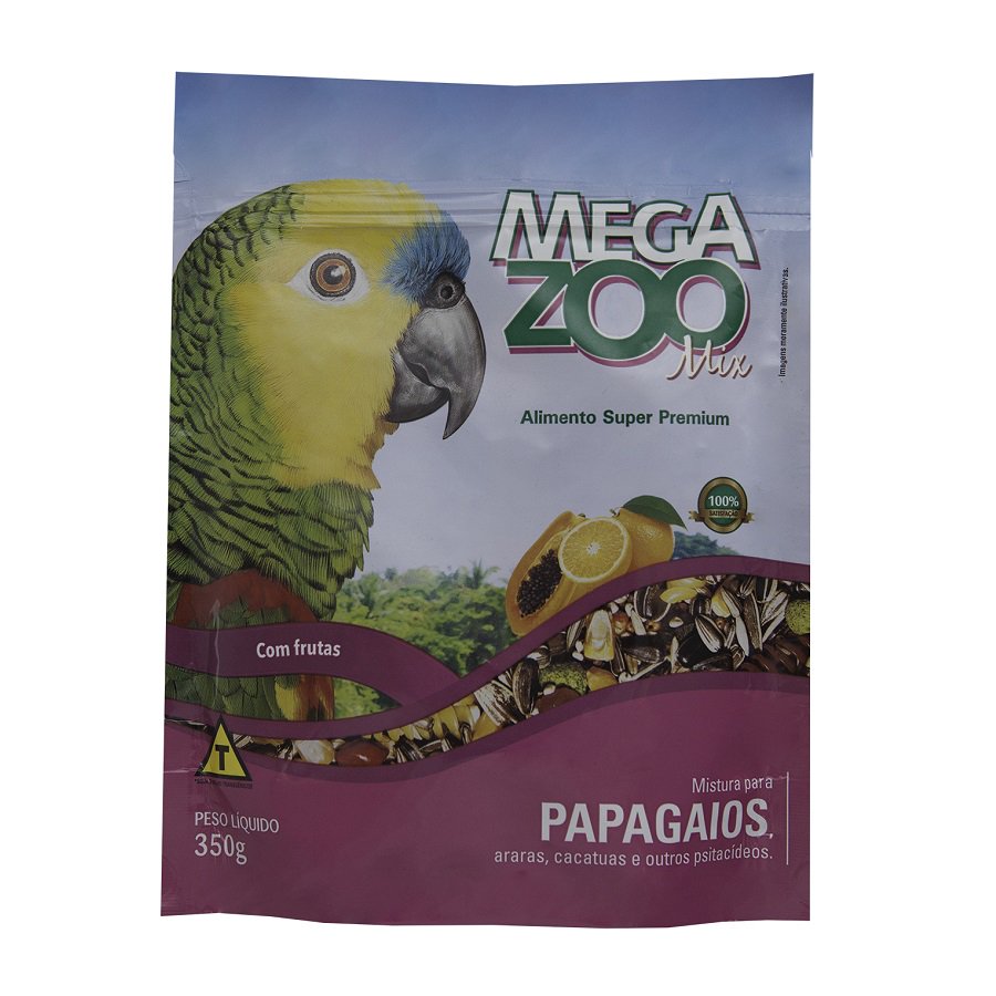 Ração Megazoo Mix para Papagaios - 350g - Carrefour - Carrefour Ração Megazoo Mix para Papagaios - 350g - Carrefour - Carrefour