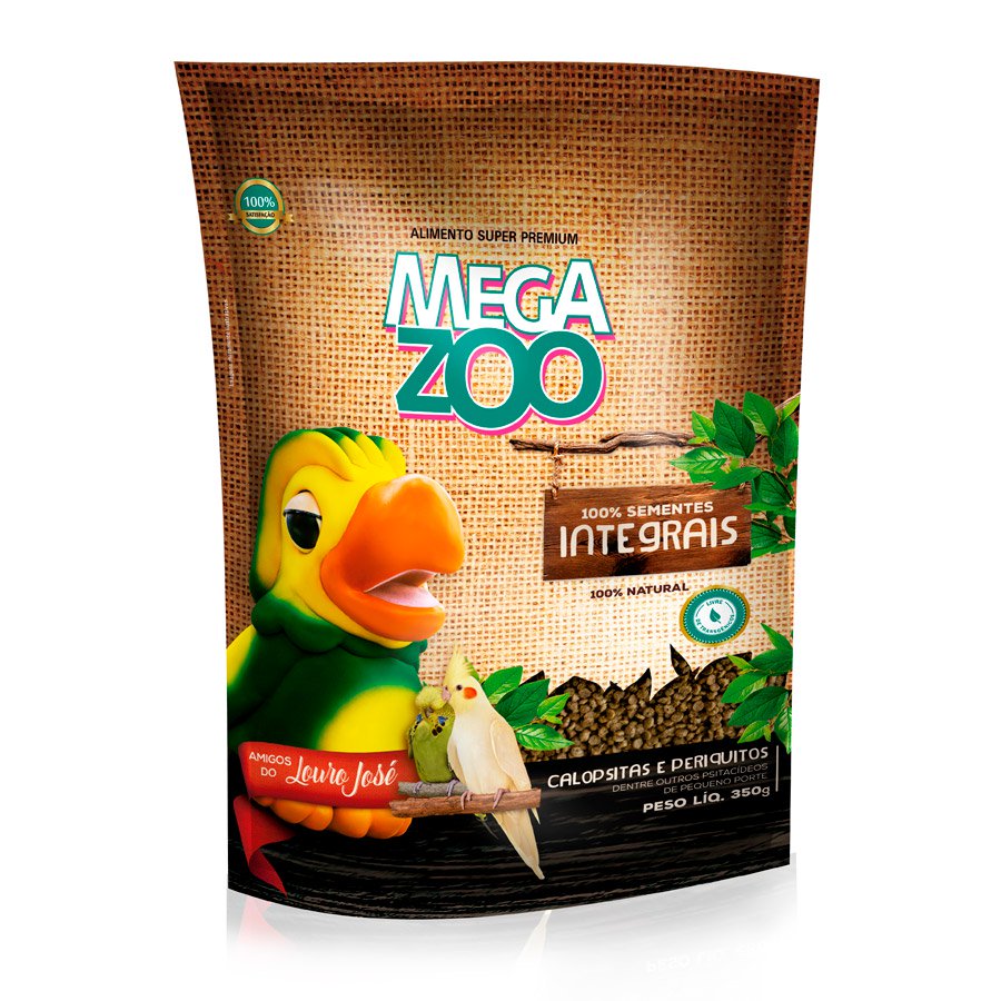 Ração Amigos do Louro José Megazoo para Calopsita Integral 350g ... Ração Amigos do Louro José Megazoo para Calopsita Integral 350g ...