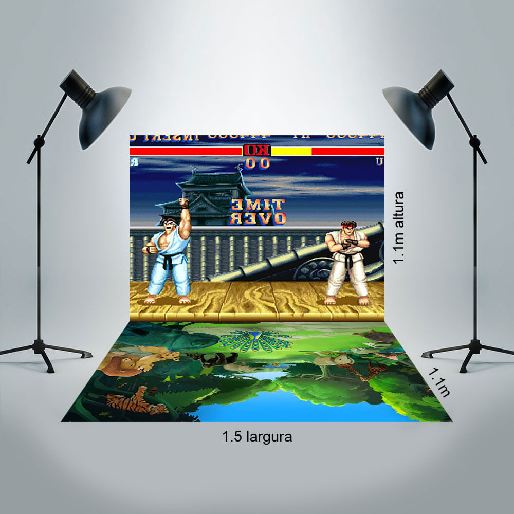 Painel Fundo Fotográfico Tecido 1,5x2,2m Anime de Video Game P706 ...