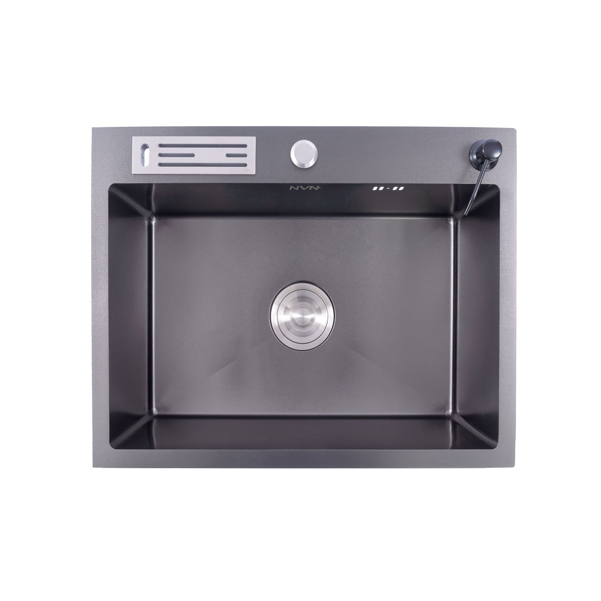 Kit Cuba Inox Quadra Preta 60 X 45 Cm Com Válvula Acessórios - Carrefour