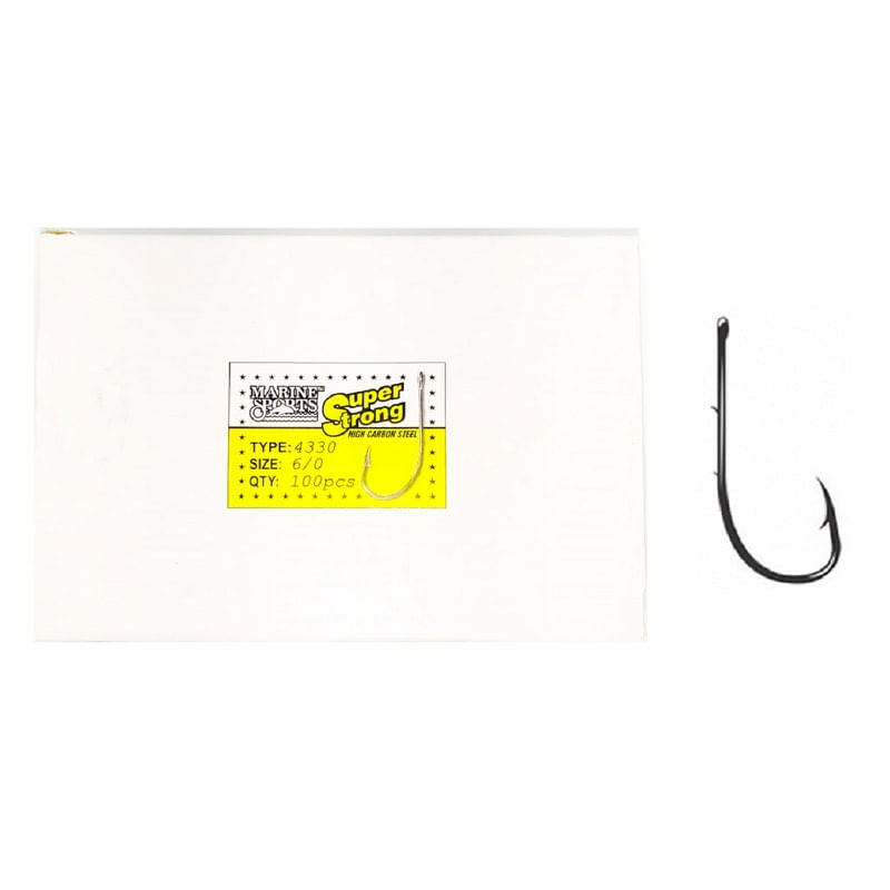 Anzol Super Strong 4330 - 6/0 Caixa Com 100 - Marine Sports - Carrefour