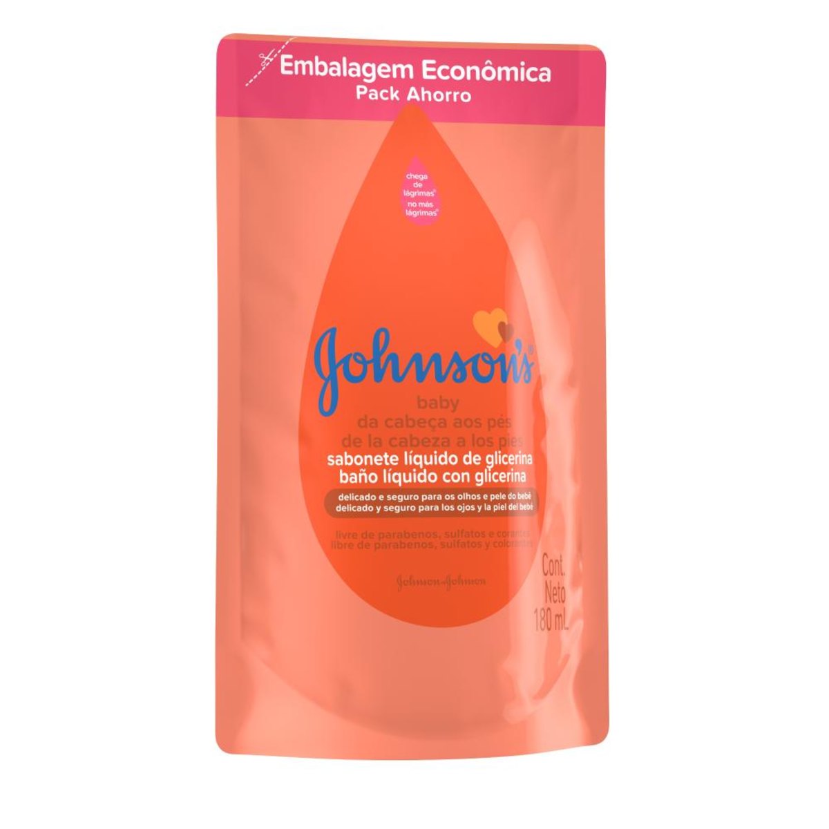 Sabonete Líquido Johnson's Baby Cabeça aos Pés Refil 180ml - Carrefour