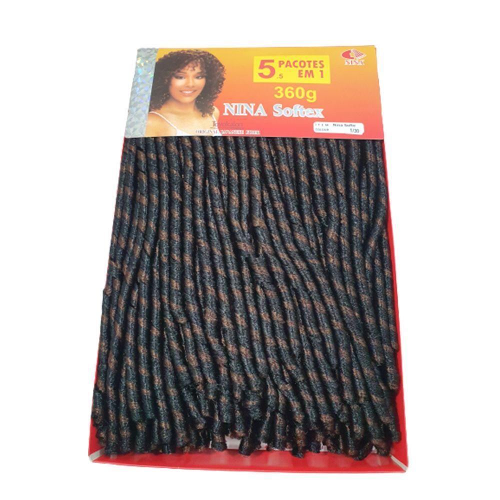 Cabelo Nina Soft Dread Fibra Sintética 360g Crochet Braid #1/30 - Carrefour