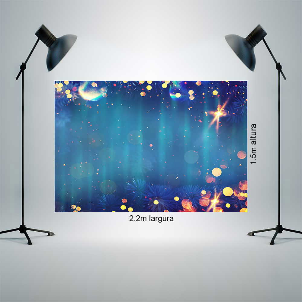 Painel fotográfico Backdrop bokeh azul 2.2x1.5mp1730 - Carrefour