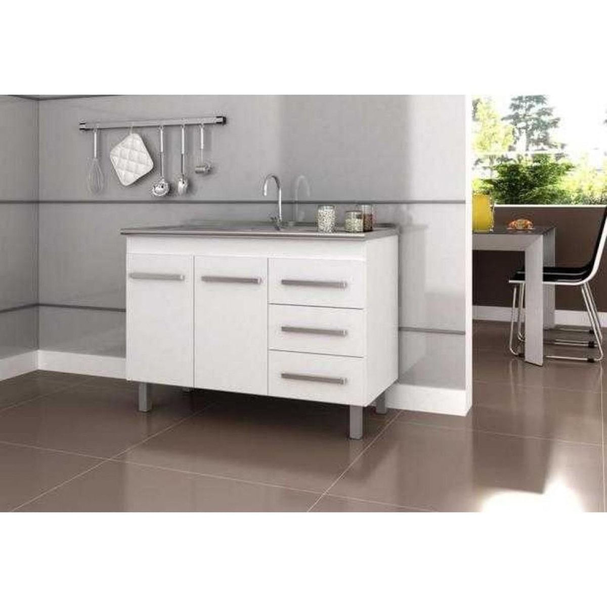Armario 114cm Omega Branco Gaam - Carrefour