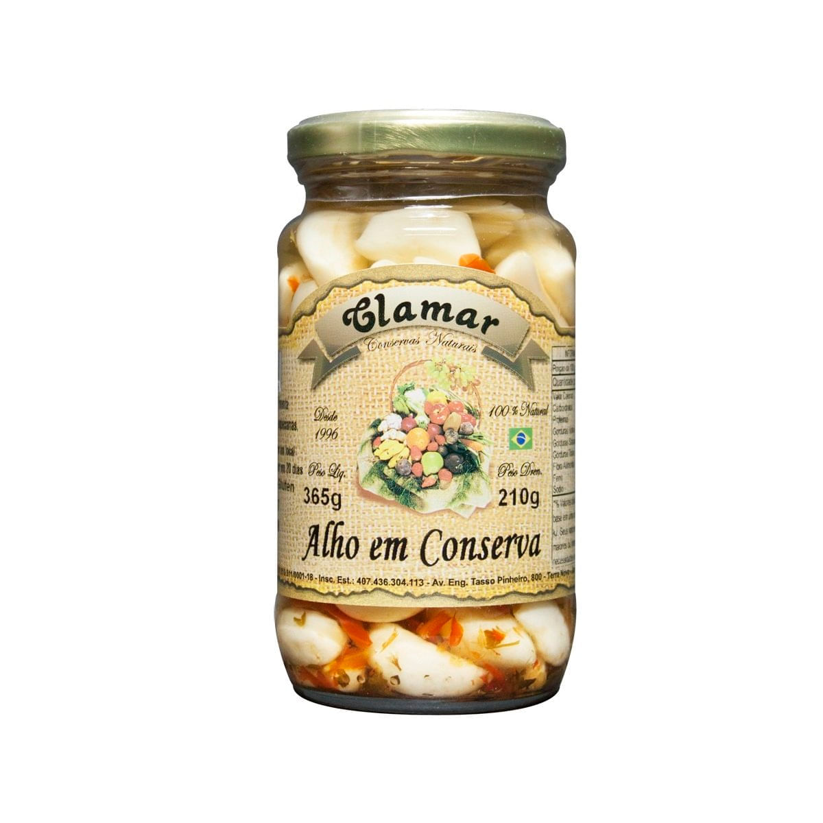 Alho em Conserva Clamar Com 365g e 100% Natural Especial! - Carrefour