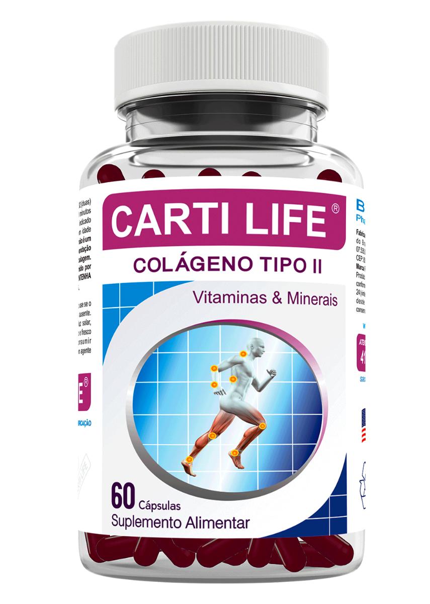 Colágeno Tipo II Cartilife 40mg 60 Cápsulas kit com 3 - Carrefour