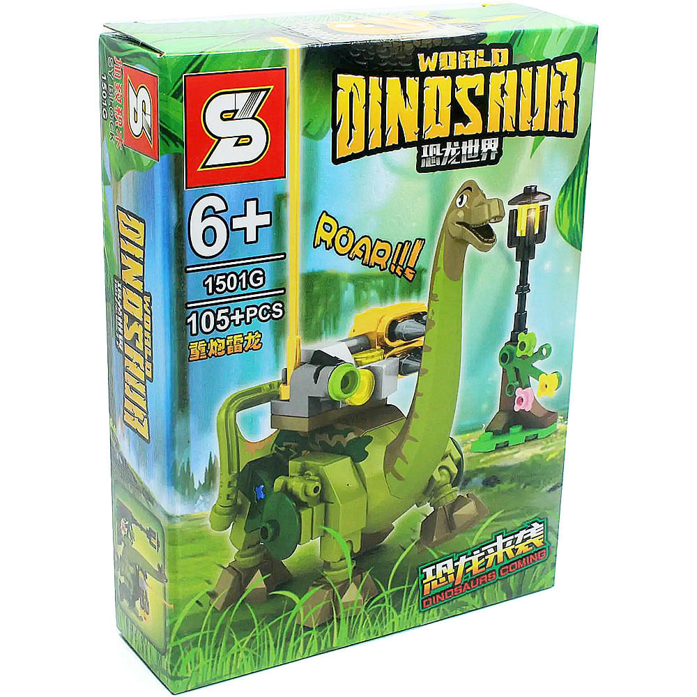 Bloco De Montar Dinossauro Braquiossauro Sy1501 World Dinosaur - Carrefour