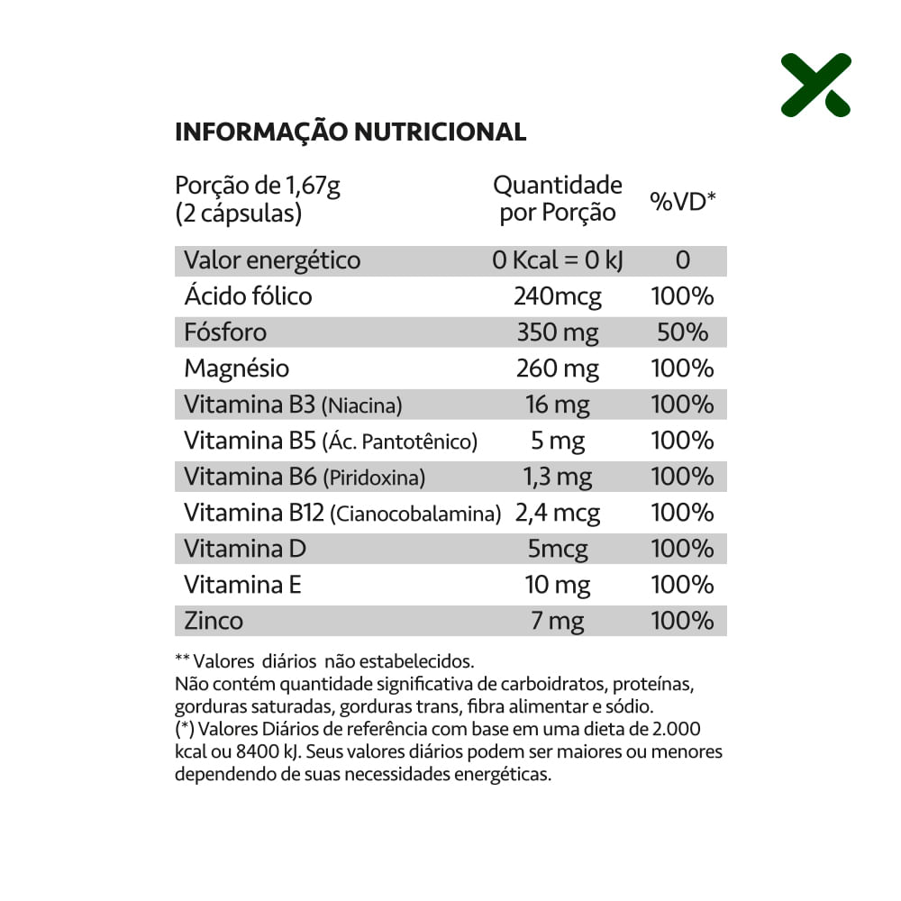 Nutricaps Homem Vitamínico Fósforo Magnesio Zinco 60 Cápsulas Loja ...