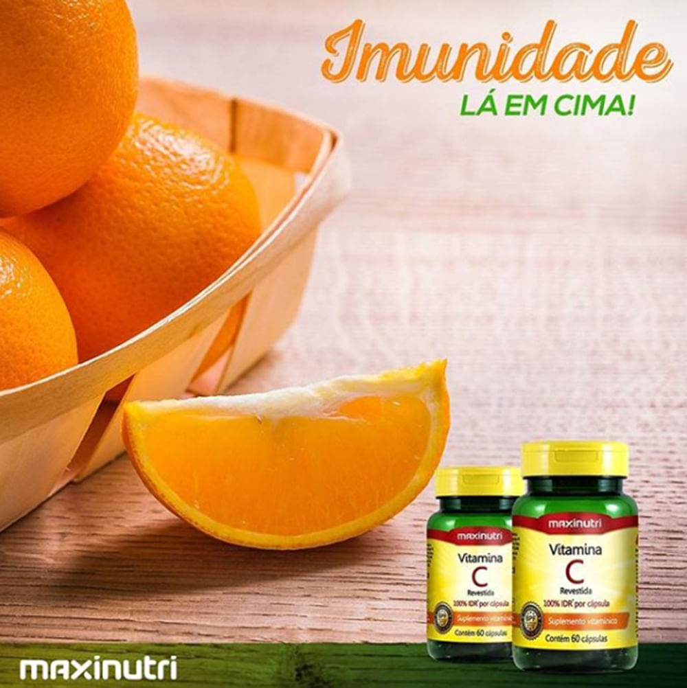 Kit 03 Vitaminas C Revestida 100% IDR 60 Cápsulas Loja Maxinutri ...