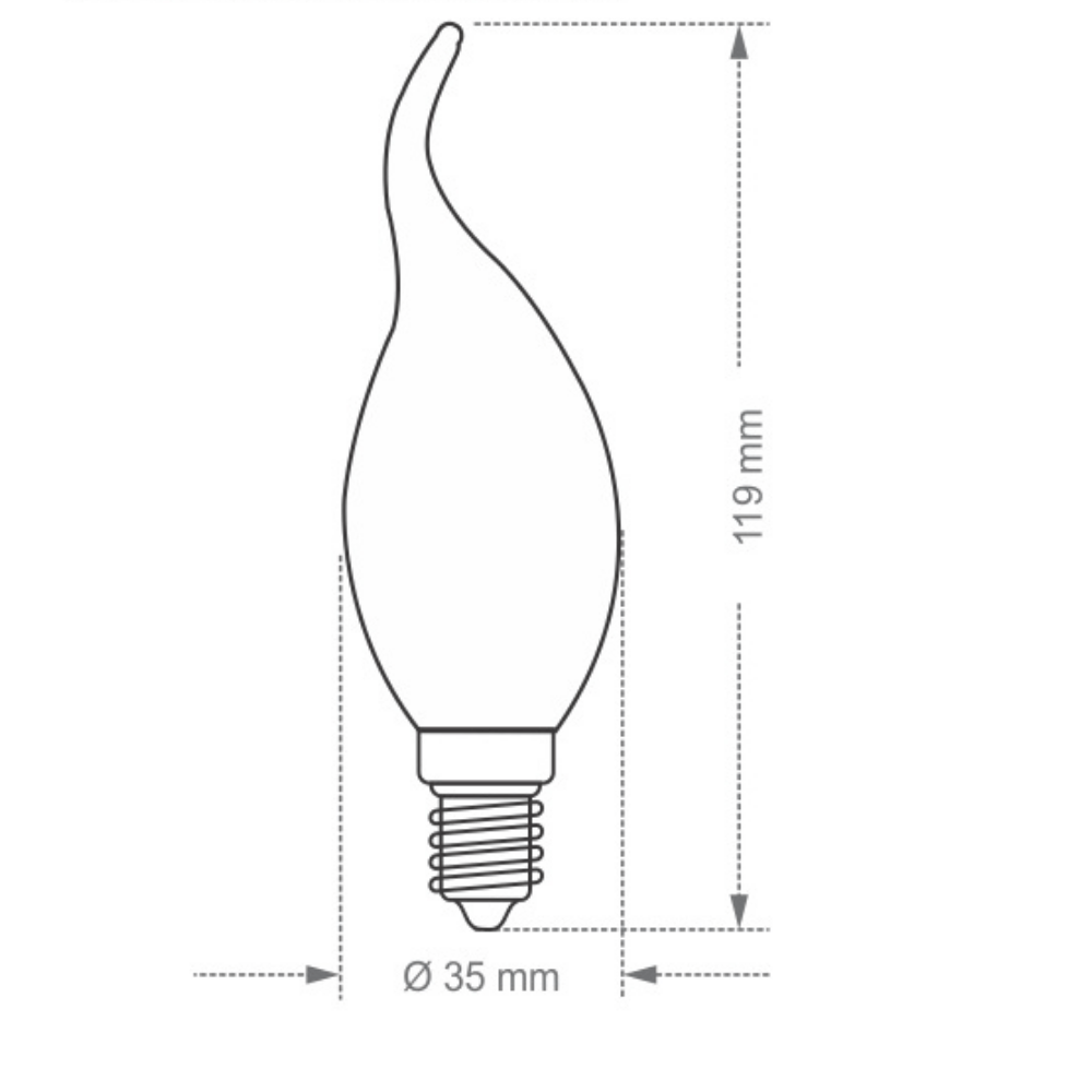 Lâmpada Led Filamento Vela Chama B35 Taschibra E14/e27 - Carrefour