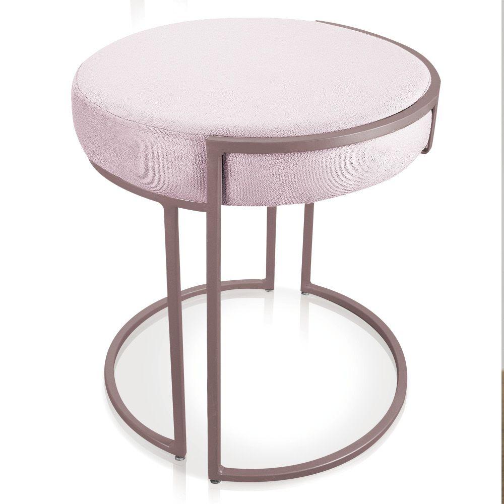 Kit 4 Puffs Love Suede Rosa Bebê Base Rose - Carrefour