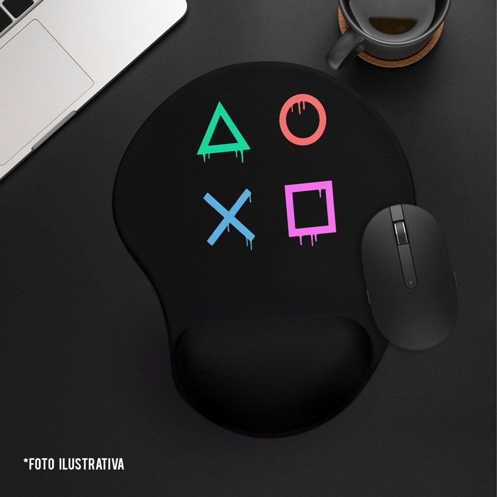 Mouse Pad Ergonômico Botões Drip 24x19cm - Carrefour