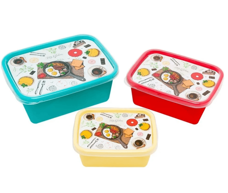 Kit 3 Potes Plástico Cozinha Alimento Sem Bpa Colorido- Jaguar - Carrefour