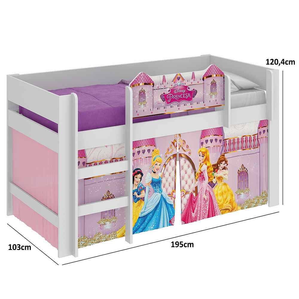 Cama Infantil Princesas Disney Play com Escada - Carrefour