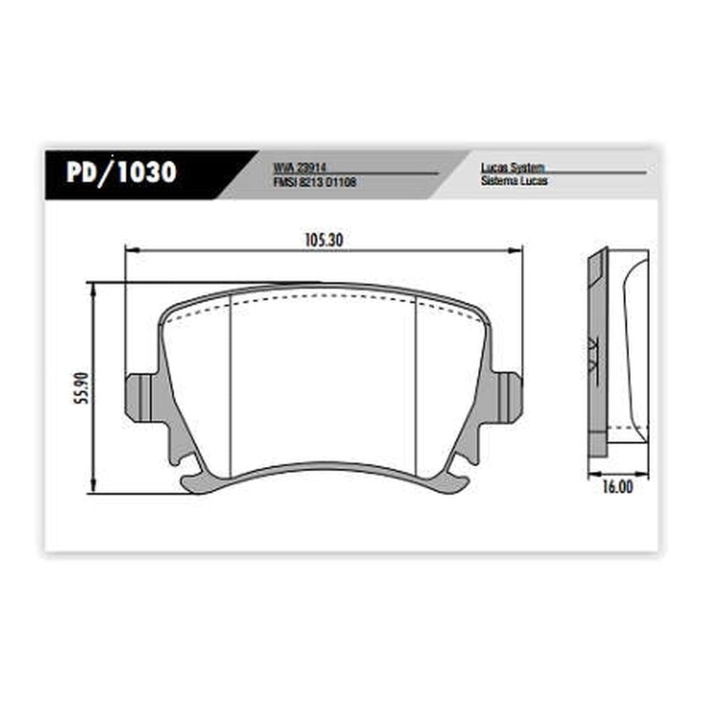 Pastilha Freiotraseiro Vw A3 - Carrefour