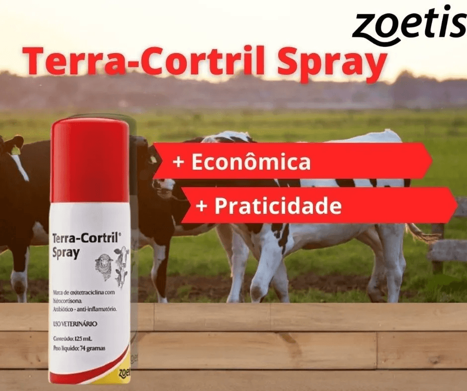 Terra Cortril Spray Bovinos Ovinos Anti-infl Zoetis 125ml - Carrefour