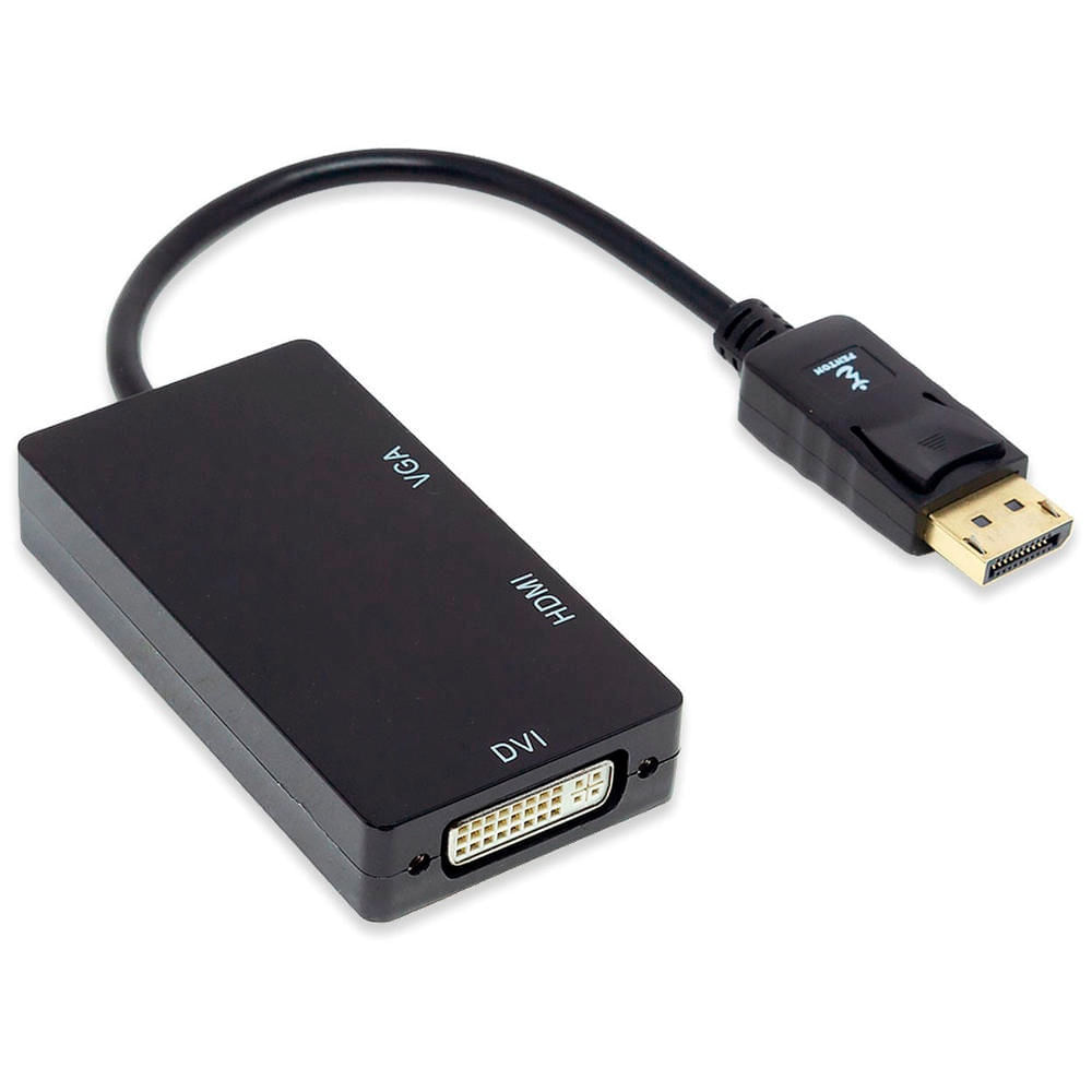 Cabo Adaptador Displayport X Hdmi / Vga / Dvi - Carrefour