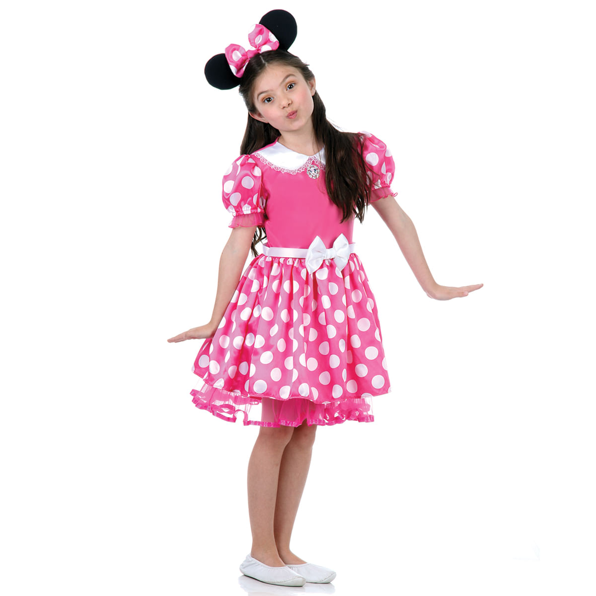 Fantasia Minnie Rosa Infantil - Disney P - Carrefour - Carrefour