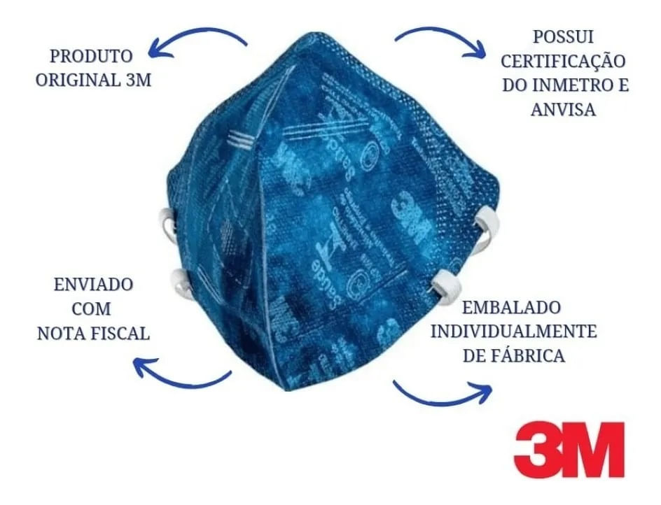 N95 3 M Máscara Dobravel Pff2 Sem Valvula 9820 Br - Carrefour