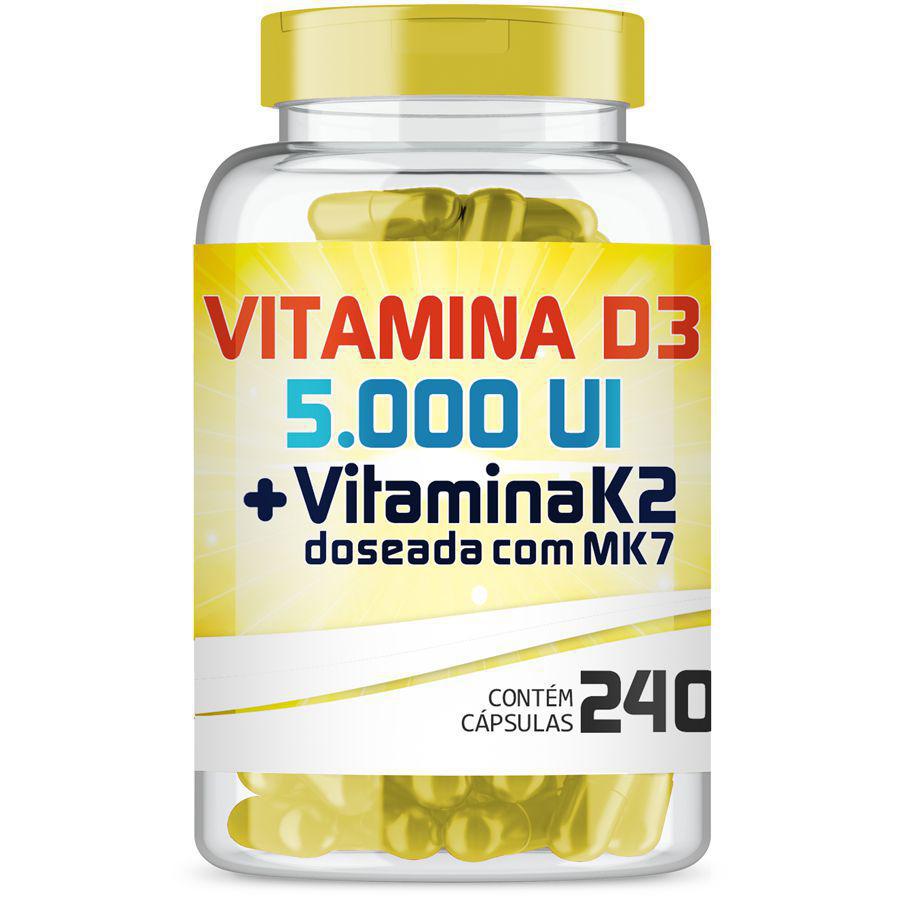Vitamina D3 5.000ui + Vitamina K2 150mcg Com 240 Cápsulas - Carrefour