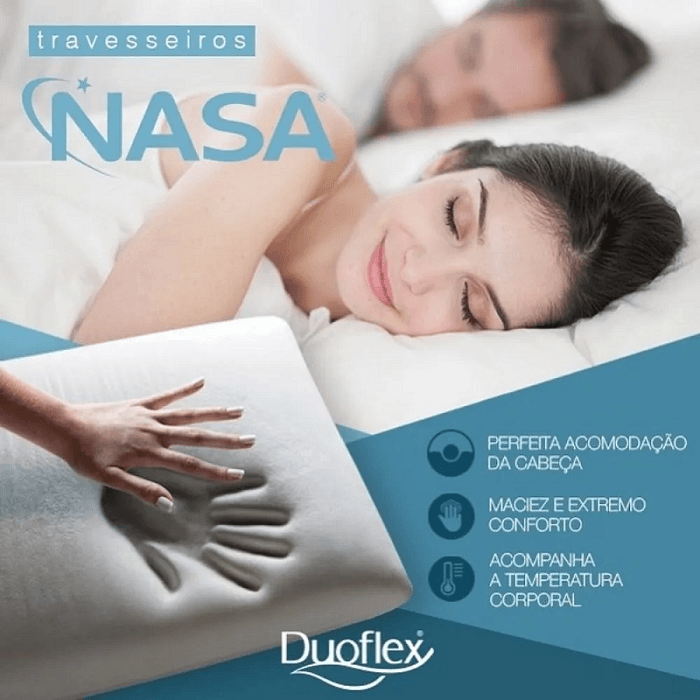 Travesseiro Da Nasa 3d Conforto Duoflex Antiacaro Original - Carrefour