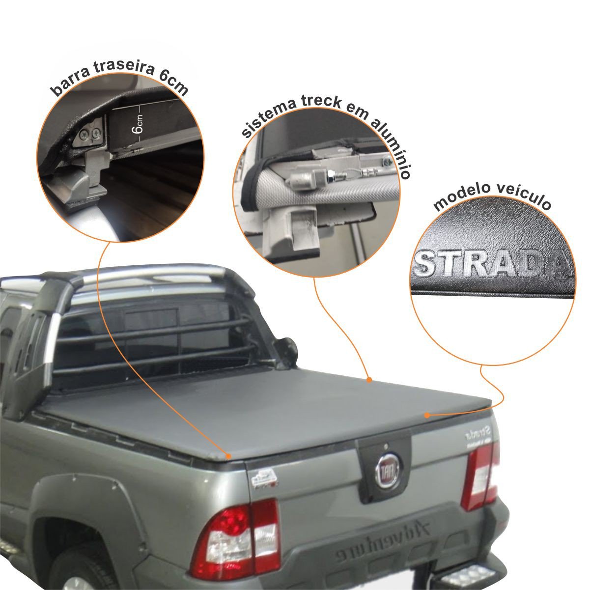 Capota Marítima Strada Adventure Cabine Estendida Até 2013 Fiat - Sem ...