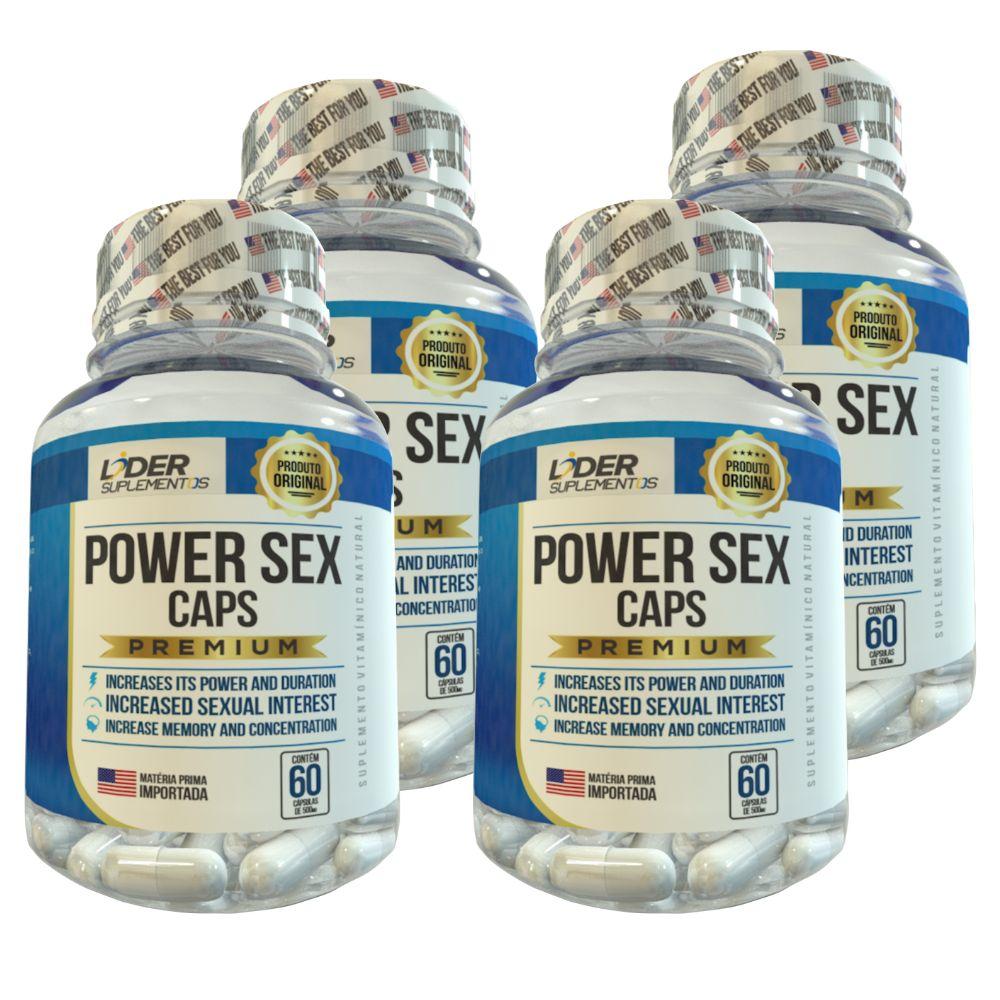 Power Sex Caps 60 Cápsulas 500mg Kit Com 4 Potes Carrefour