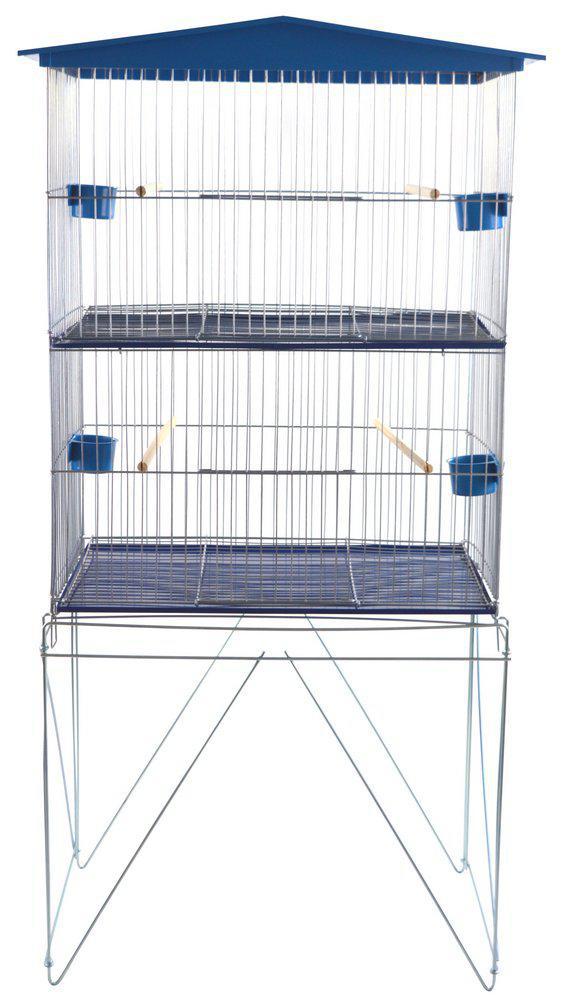 Viveiro Dobrável Grande Duplo Azul Com Bandeja Metálica - Carrefour