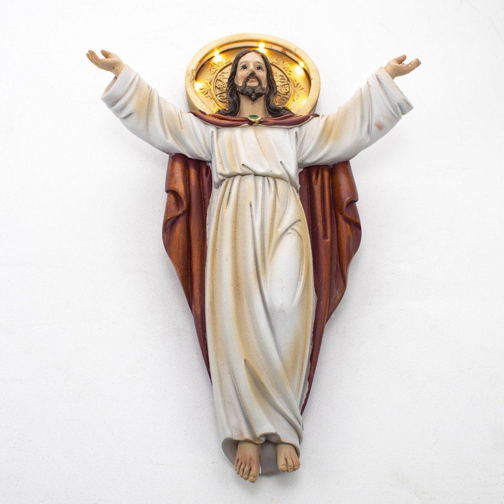 Imagem Jesus Ressuscitado Parede Led Importado Resina 25 Cm - Carrefour