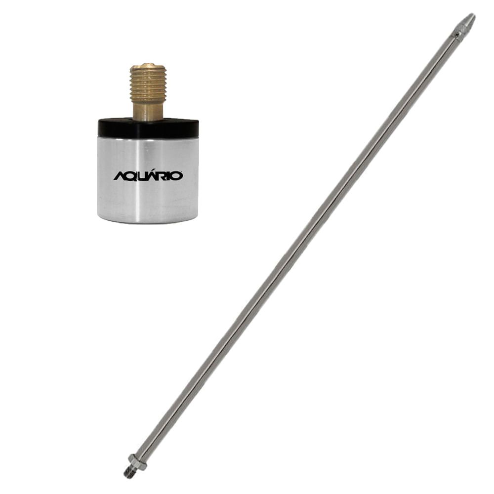 Alongador Prolongador Inox 60cm Ac-13 + Adaptador Px Para Uhf Ac-20 ...