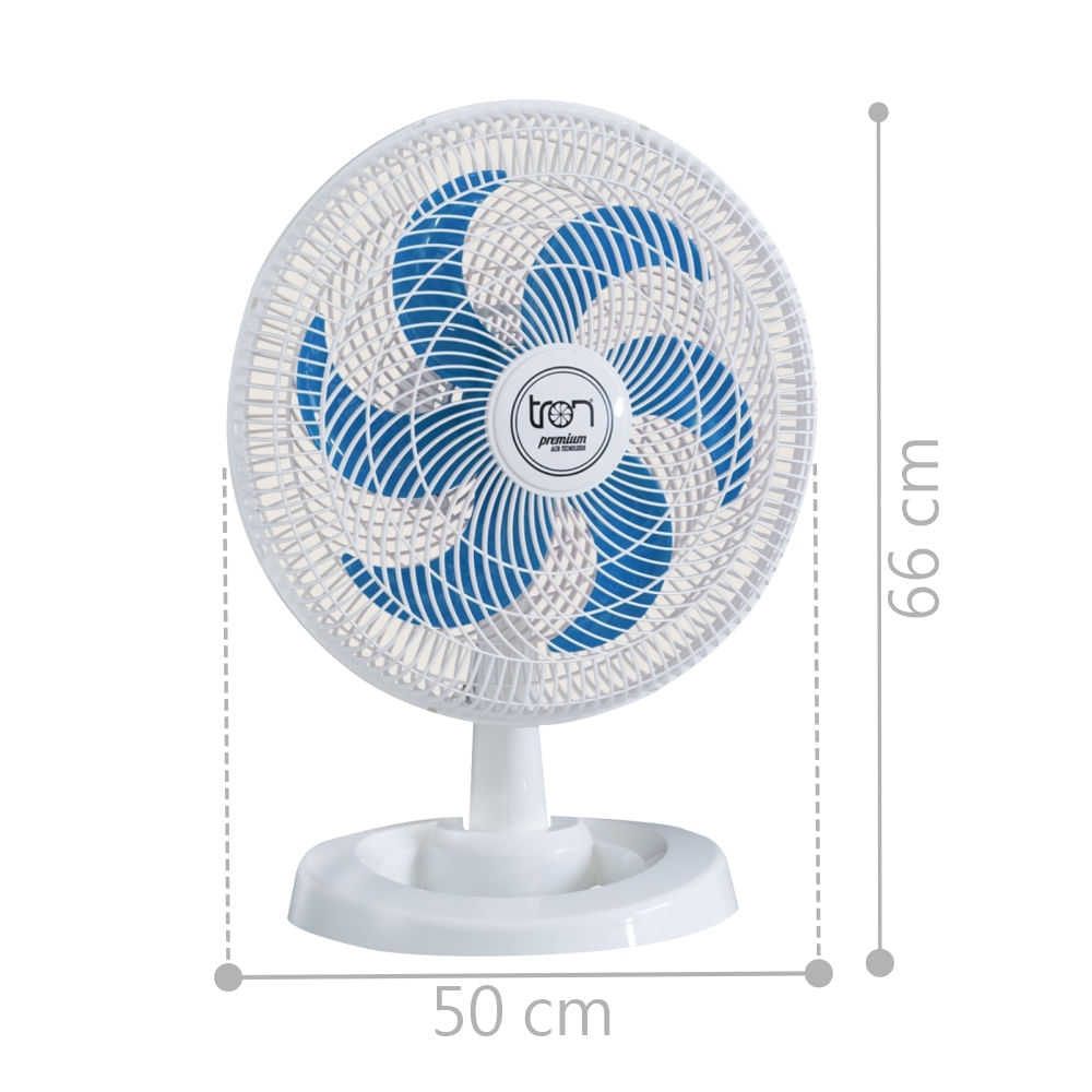 Ventilador Mesa Lorena Branco Oscilante 220V Pás Azul - Carrefour