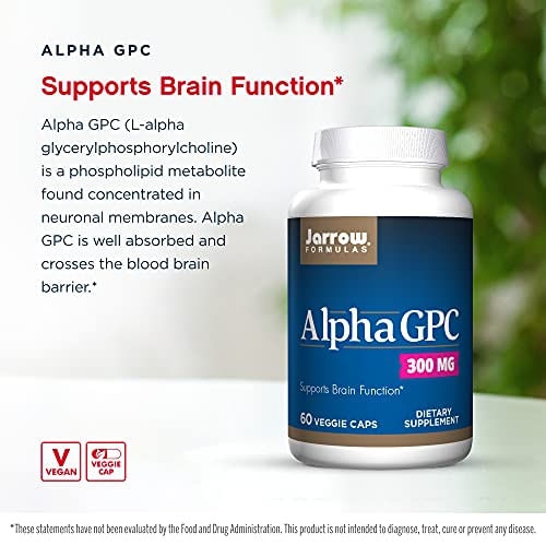 Jarrow Fórmulas Alpha Gpc 300 Mgs - 60 Veggie Caps - Suporta Função ...