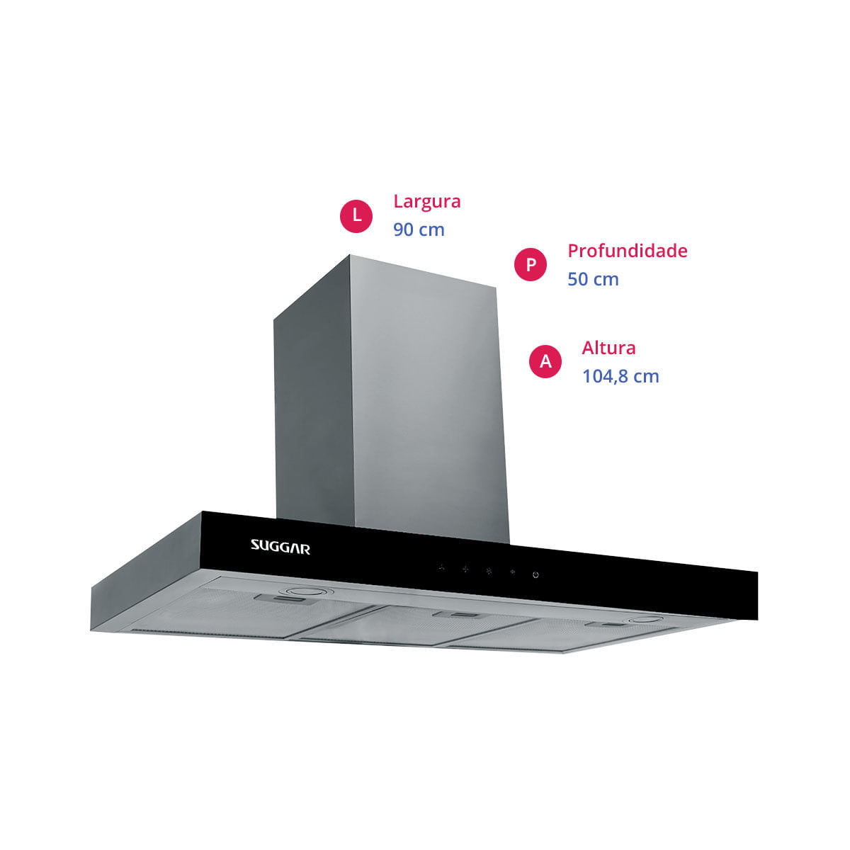 Coifa de Parede Inox Suggar Granada TP0892IX 90cm 220V - Carrefour ...
