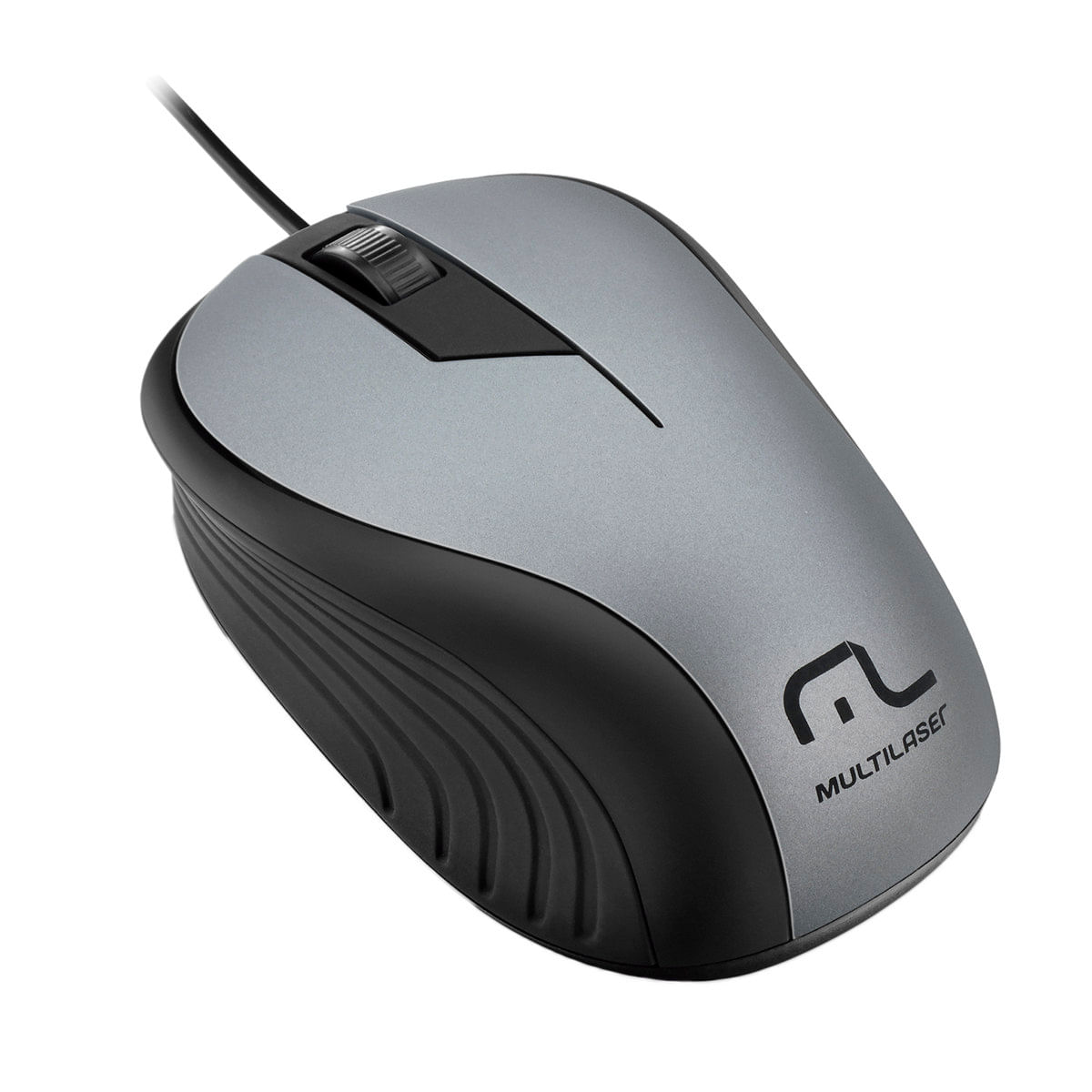 Mouse Multilaser Emborrachado Cinza e Preto com Fio USB - MO225 - MO225 ...