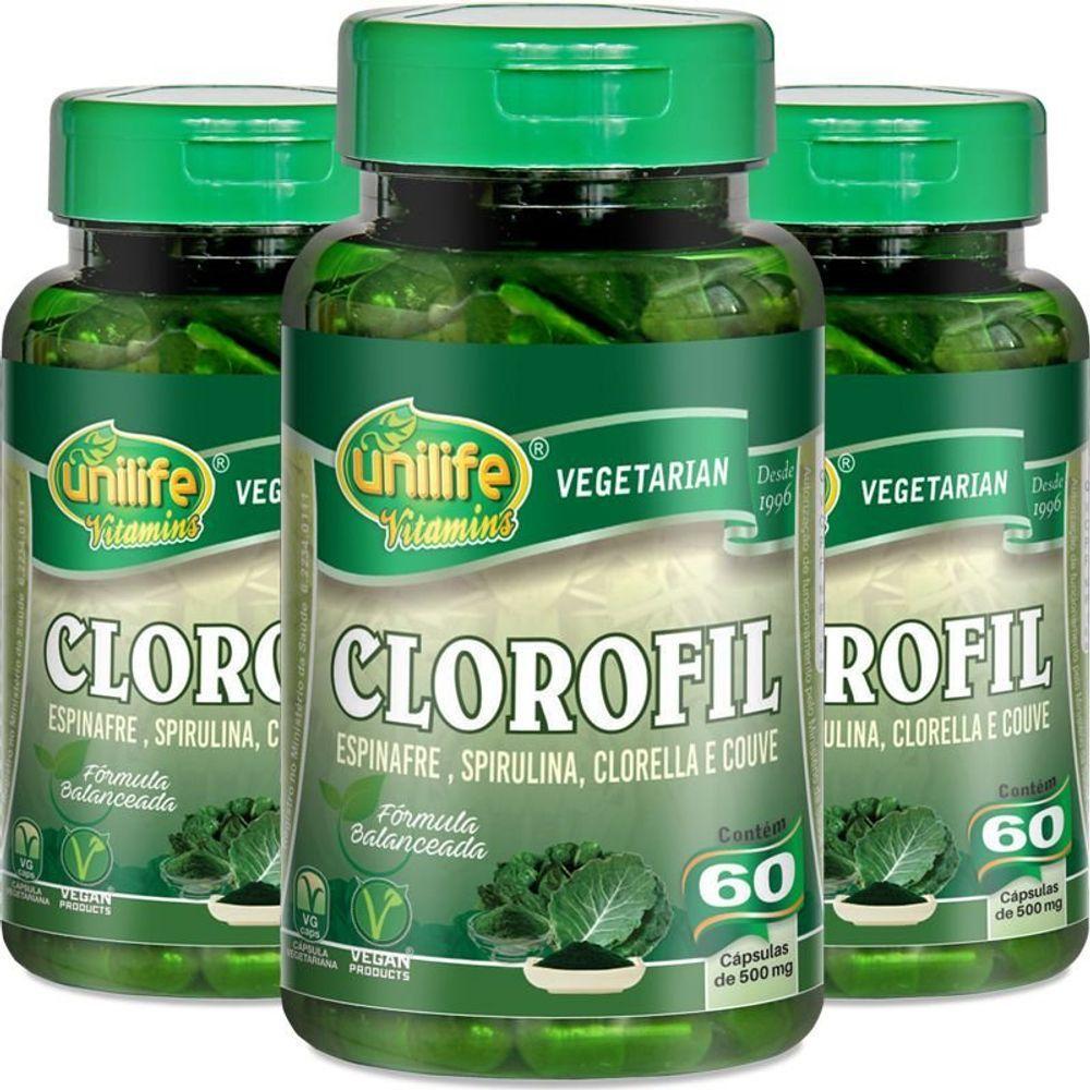 Kit 3 Clorofil Unilife 60 Cápsulas - Carrefour