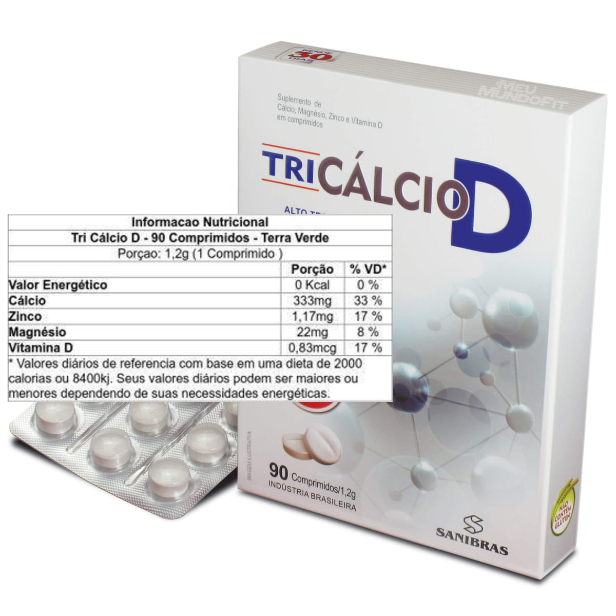 Tri Cálcio D - 90 Comprimidos - Terra Verde - Carrefour