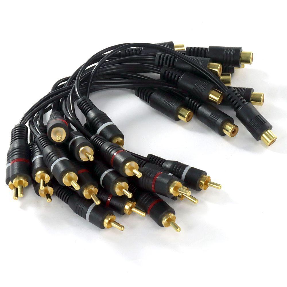 Cabo Y Rca Fêmea X 2 Rca Macho 20 Cm - Yrf2rm-20 - Pc / 10 - Carrefour
