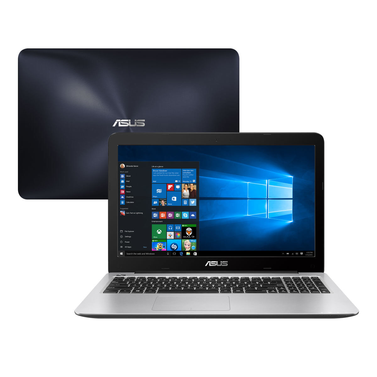 Notebook Asus Intel Core i5 8GB 1TB Windows 10 Home Tela 15.6 Placa de Video 2 GB X556UR XX478T Azul Escuro Carrefour