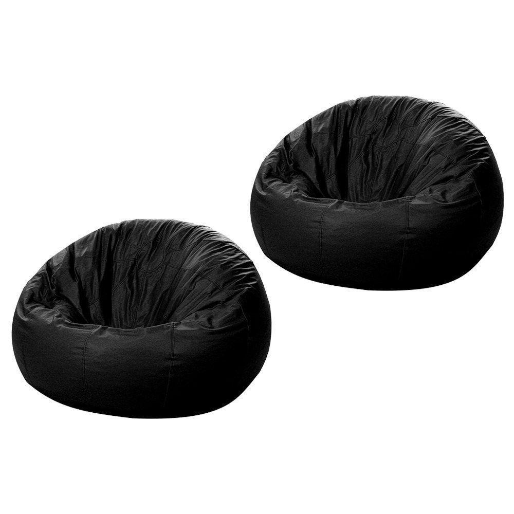 Kit 2 Puffs Redondo Pop Preto - Stay Puff - Carrefour