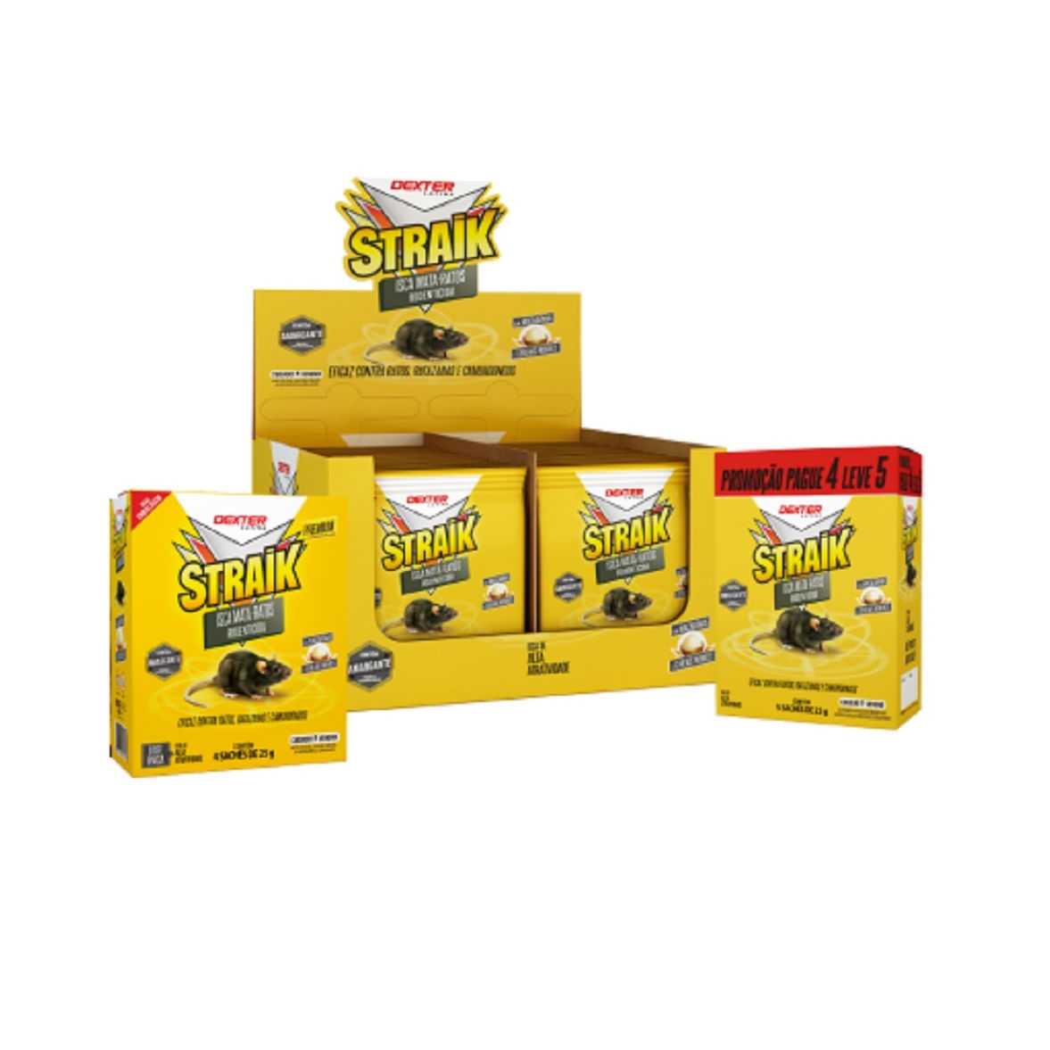 Straik Isca Elimina Ratos Cerais Com Amargante Kit 5 Caixas - Carrefour