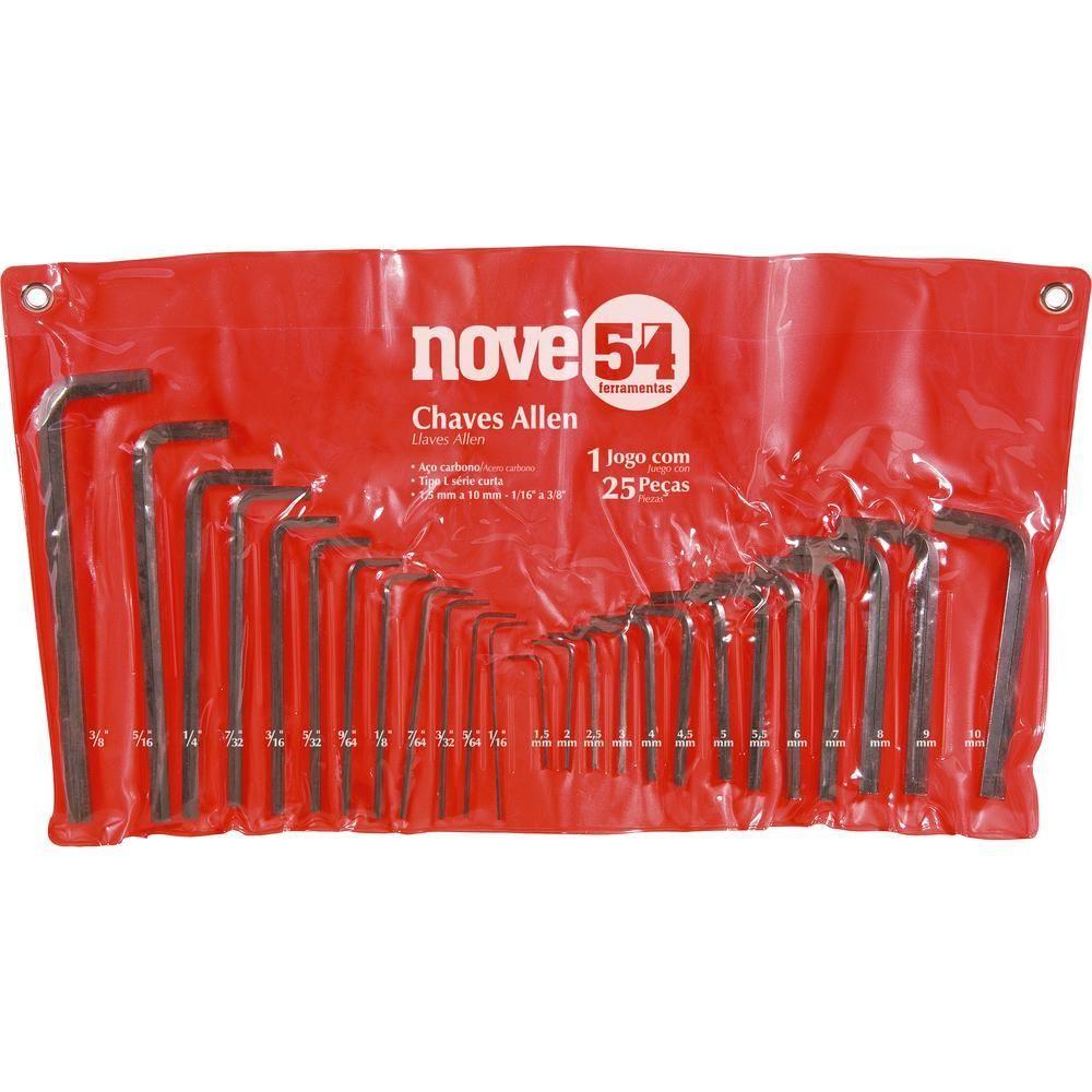Jogo Chave Hexagonal Allen Combinado 1,5-10,0mm 1/16-3/8 Ti - Carrefour