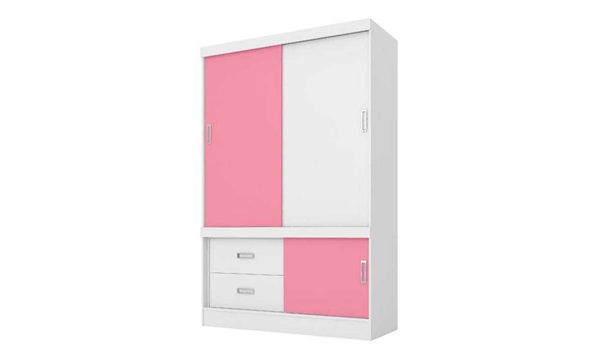 Guarda Roupa Estilo II Branco Rosa - Demobile - Carrefour - Carrefour