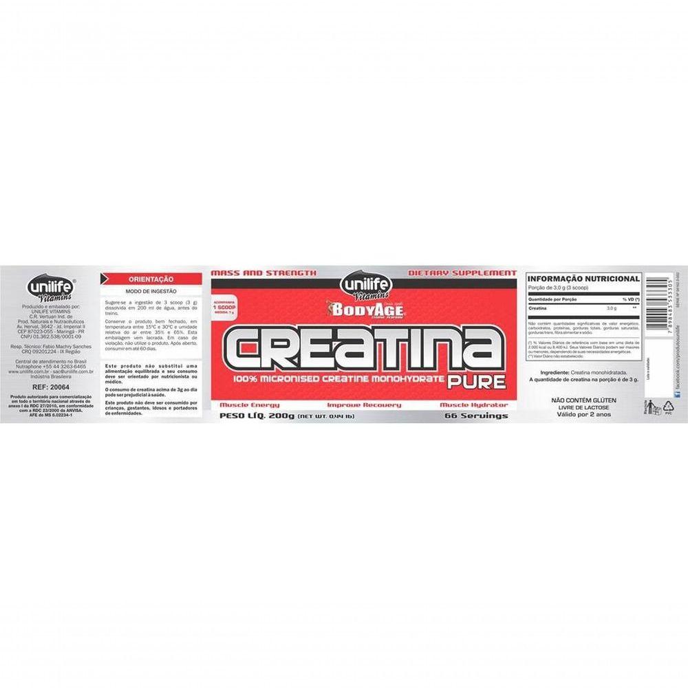 Creatina Atp Monohidratada Unilife 200g - Carrefour