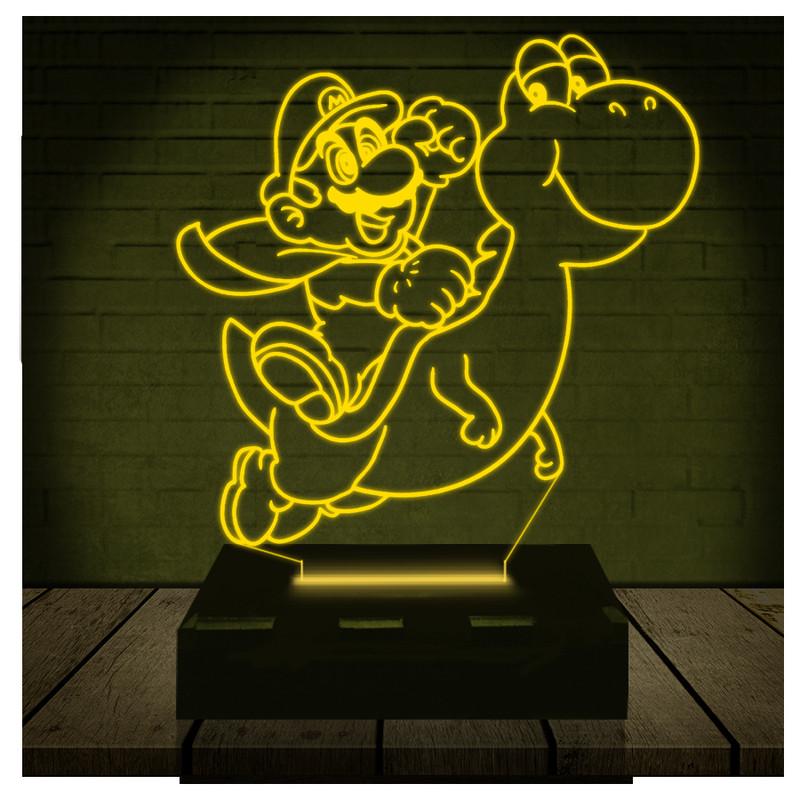 Luminária Led 3d Mario Bros Abajur 1 - Amarelo - Carrefour