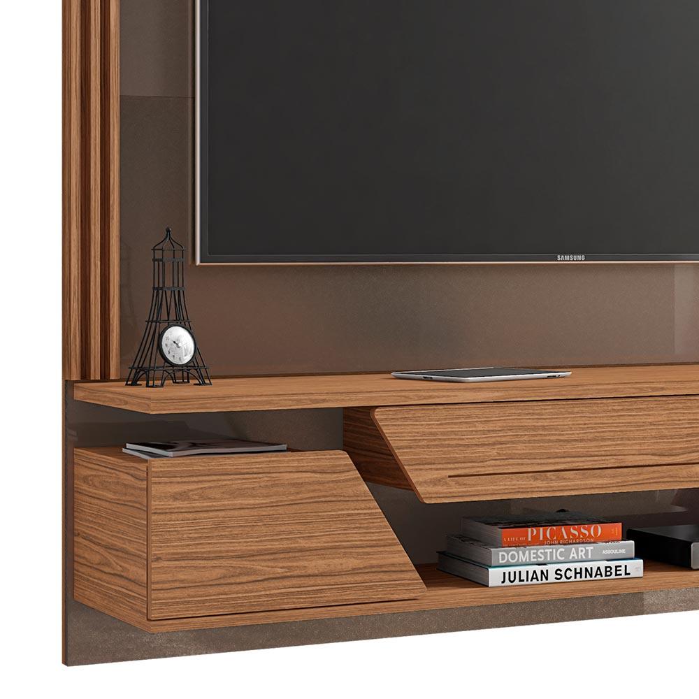 Painel Ripado Tv 60 Polegadas Cinza Pérola Noce Apolo 1.8 Shop Jm - Carrefour