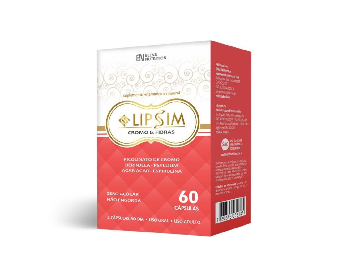 Lip Sim Cromo e Fibras 60 Cápsulas - Carrefour - Carrefour