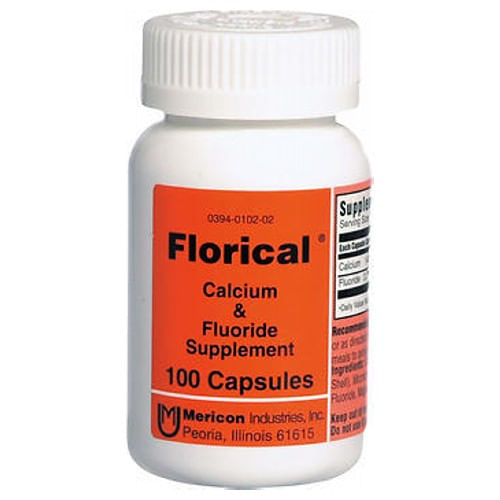 Cápsulas De Suplementos Florais De Cálcio E Flúor 100 Cápsulas Da ...