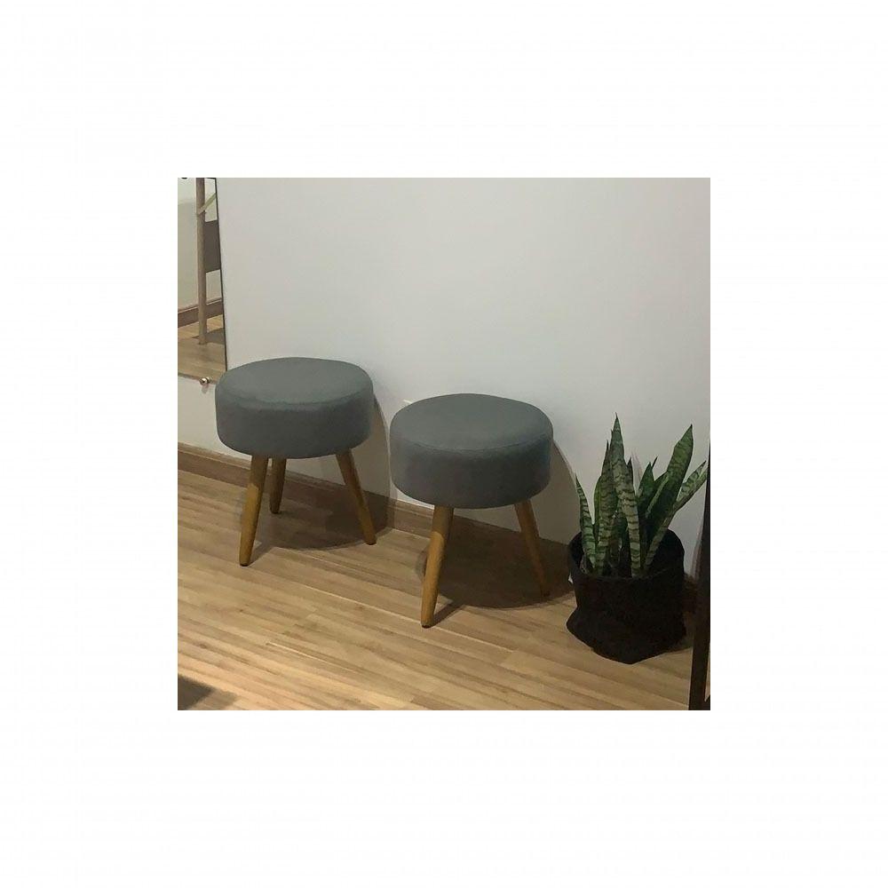 Puff Para Sala Pé Palito Cinza 50 Cm Altura - Carrefour