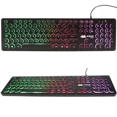 Teclado Com Teclas Redonda Led Rgb Silencioso Kp-2059 - Carrefour
